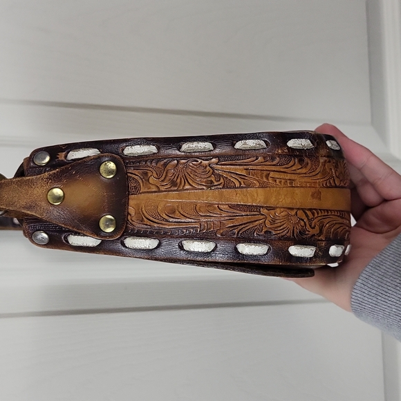 Tony Lama | Bags | Vintage Miss Tony Lama Tooled D Leather Purse | Poshmark
